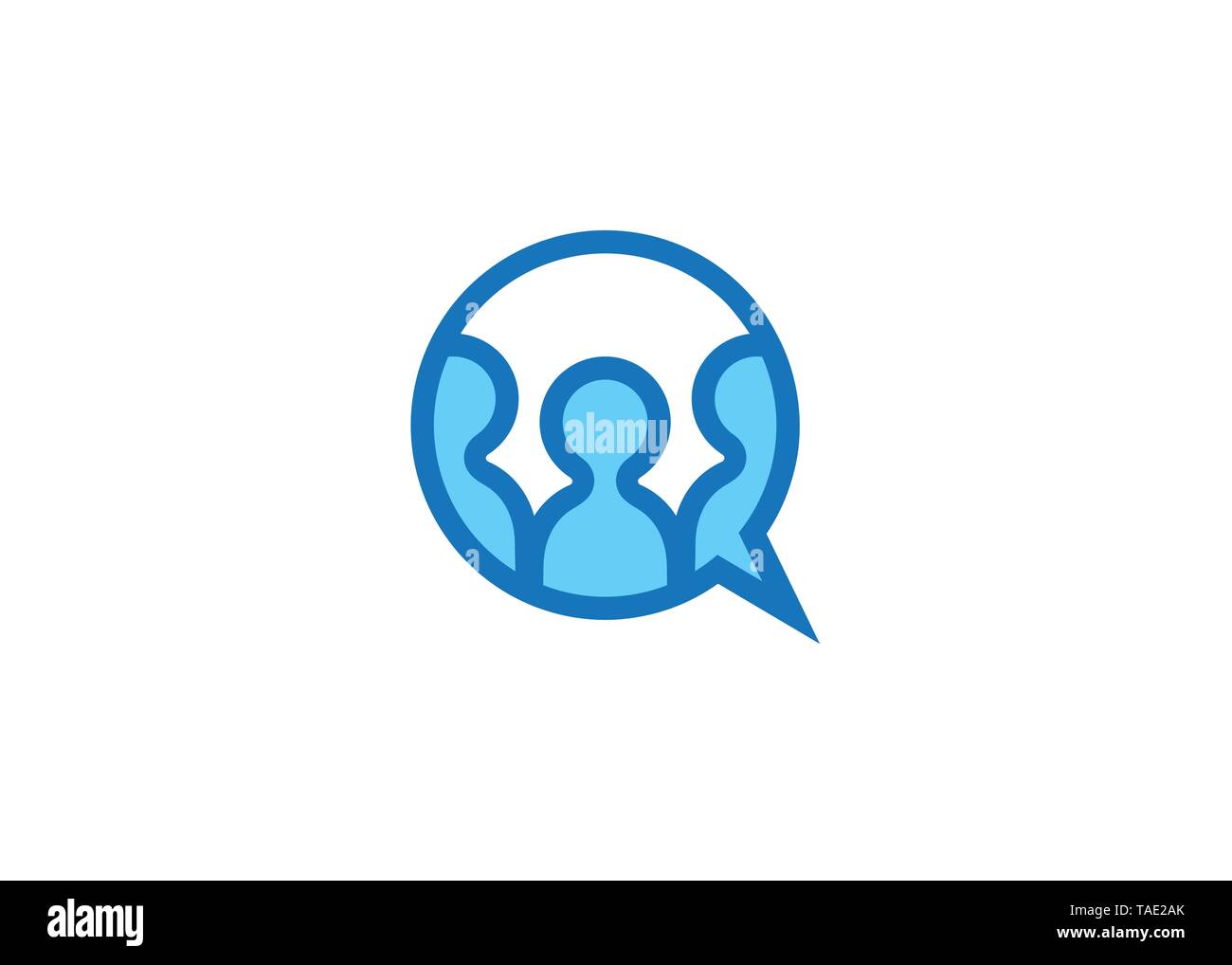 Human chat logo Stock Vector Images - Alamy