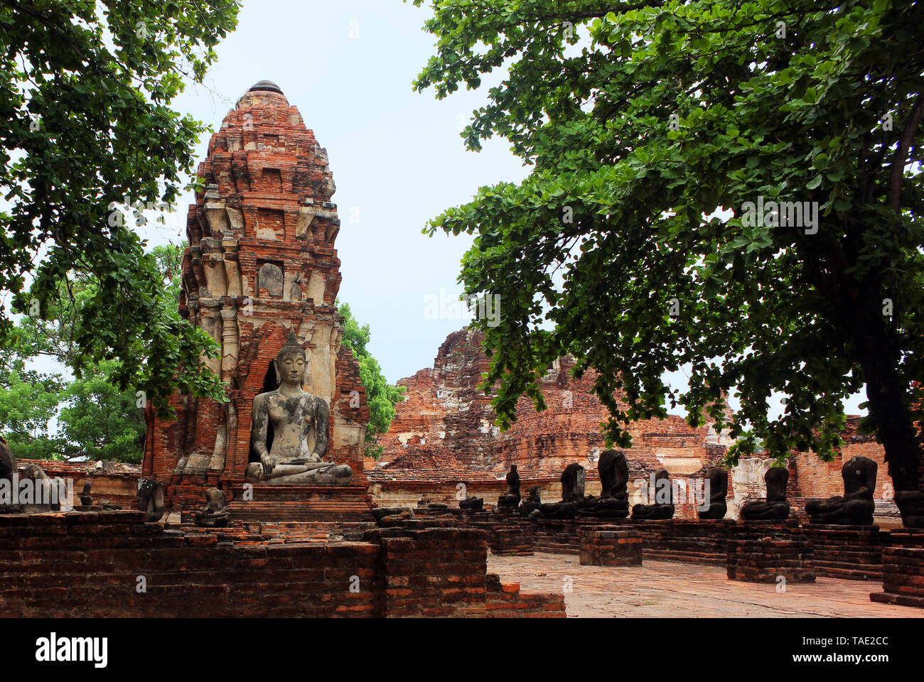 Buddha statue in the ancient temple Wat Phra Sri Sanphet, old Royal ...