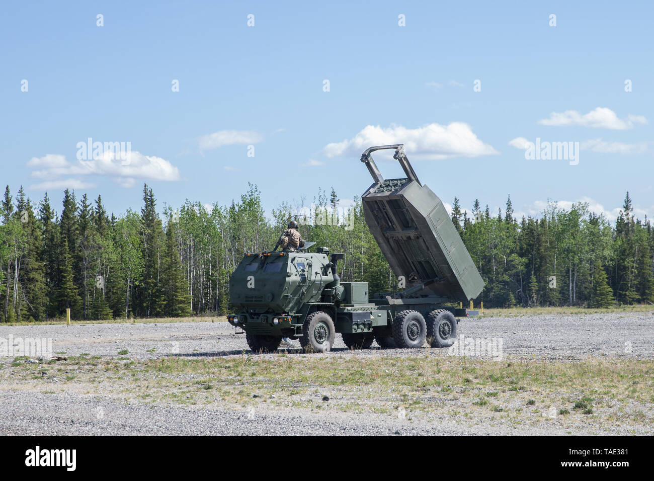 High mobility artillery rocket system himars operator hi-res stock ...