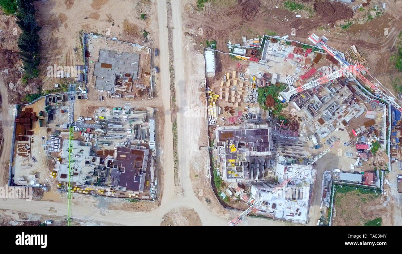 Construction site - Aerial image of a large Residential compound during ...