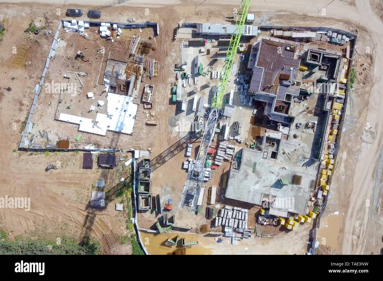 Construction site - Aerial image of a large Residential compound during ...