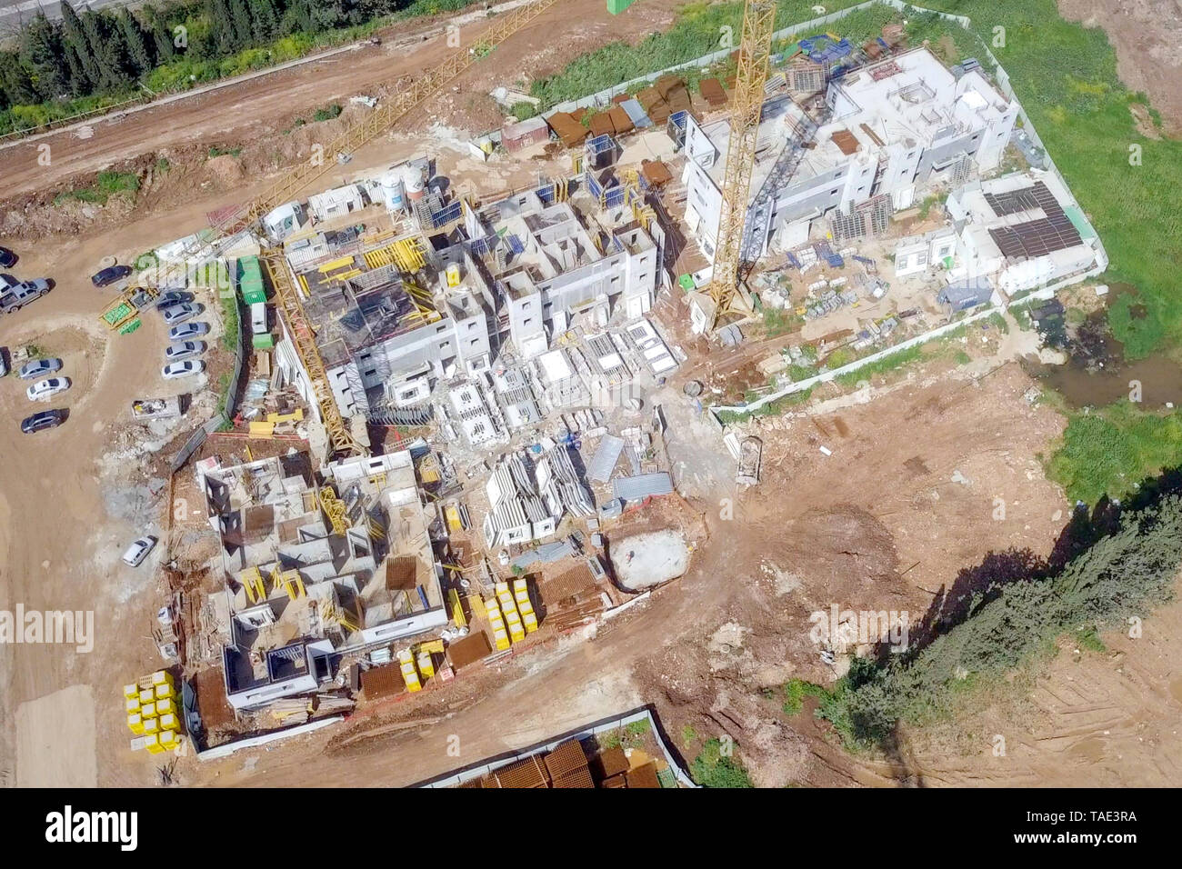 Construction site - Aerial image of a large Residential compound during ...