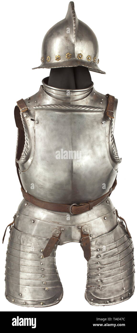 A German armour for a man-at-arms, circa 1530/40 Early morion forged in ...