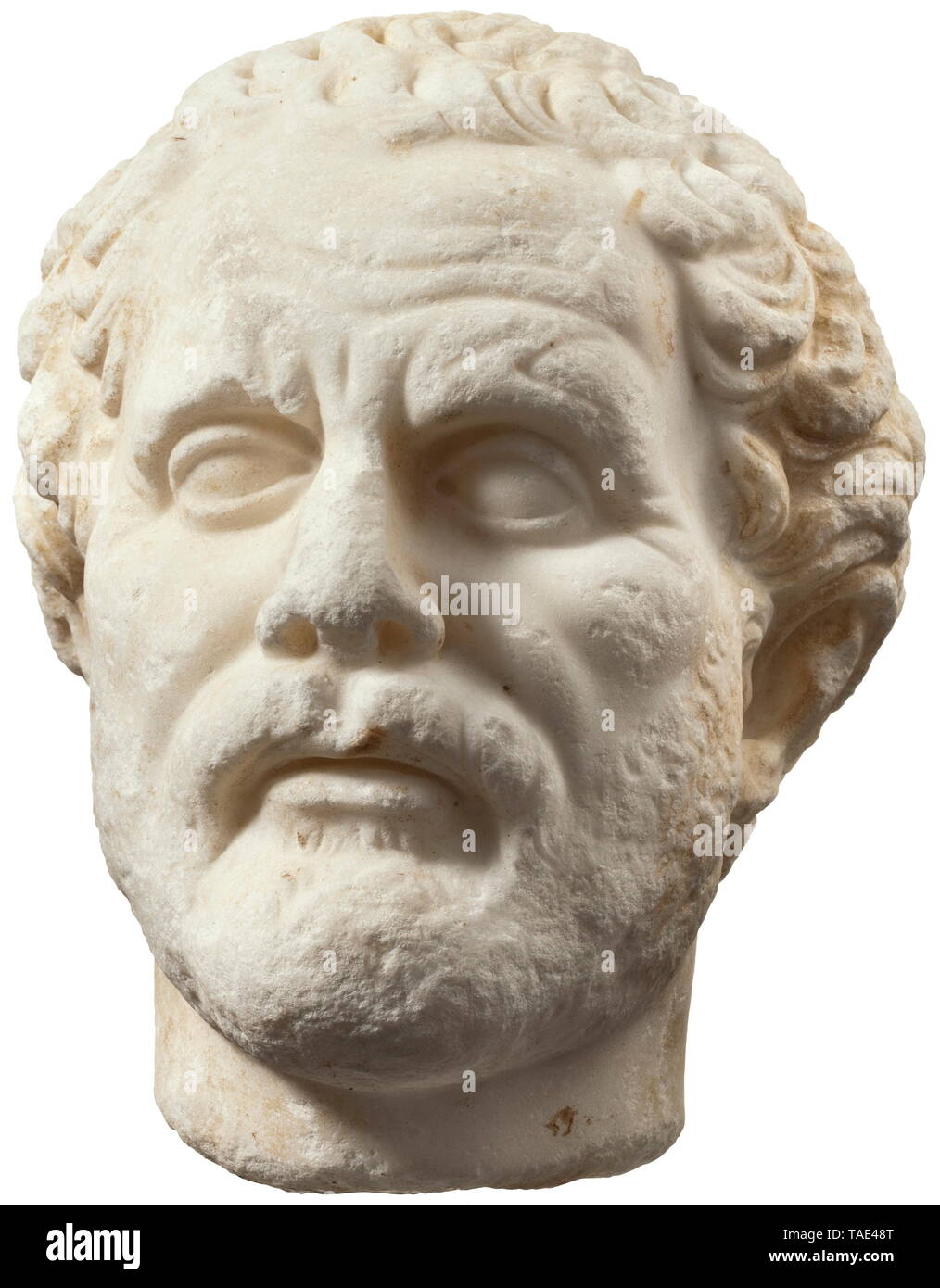 A bust of the orator and Athenian statesman Demosthenes (382 - 322 BC ...