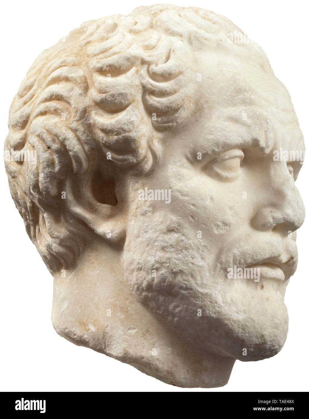 A bust of the orator and Athenian statesman Demosthenes (382 - 322 BC ...