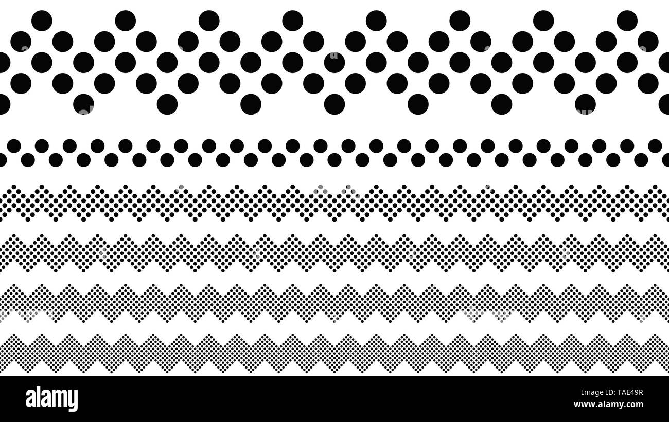 Geometrical repeating circle pattern page divider line set Stock Vector ...