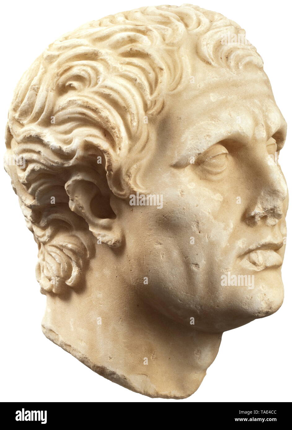 A portrait head of the comic poet Menander - a fine marble sculpture ...