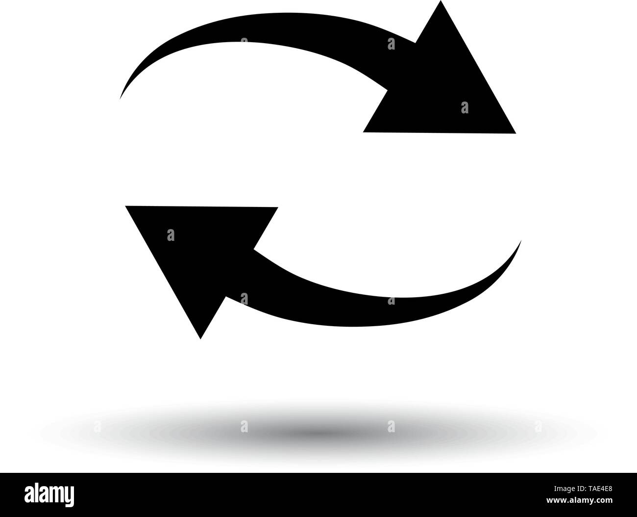 Interaction Icon. Black on White Background With Shadow. Vector ...