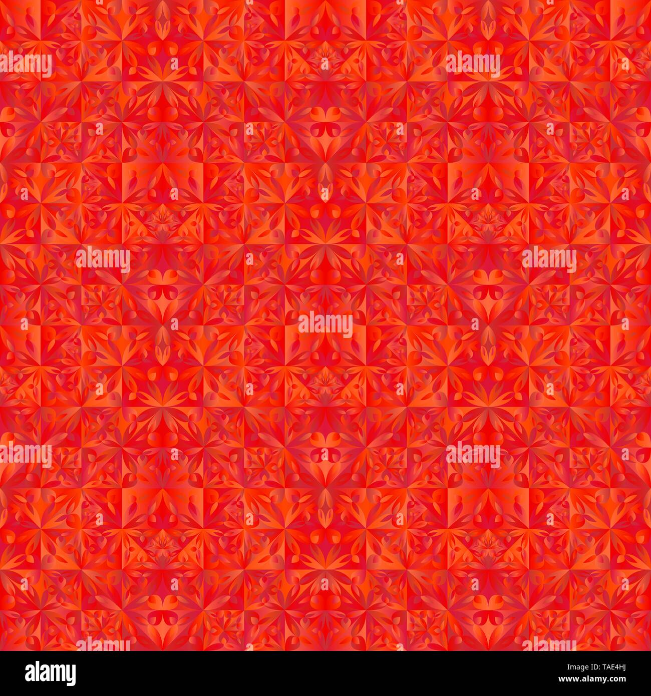 Geometrical polygonal red triangular flower pattern background Stock ...