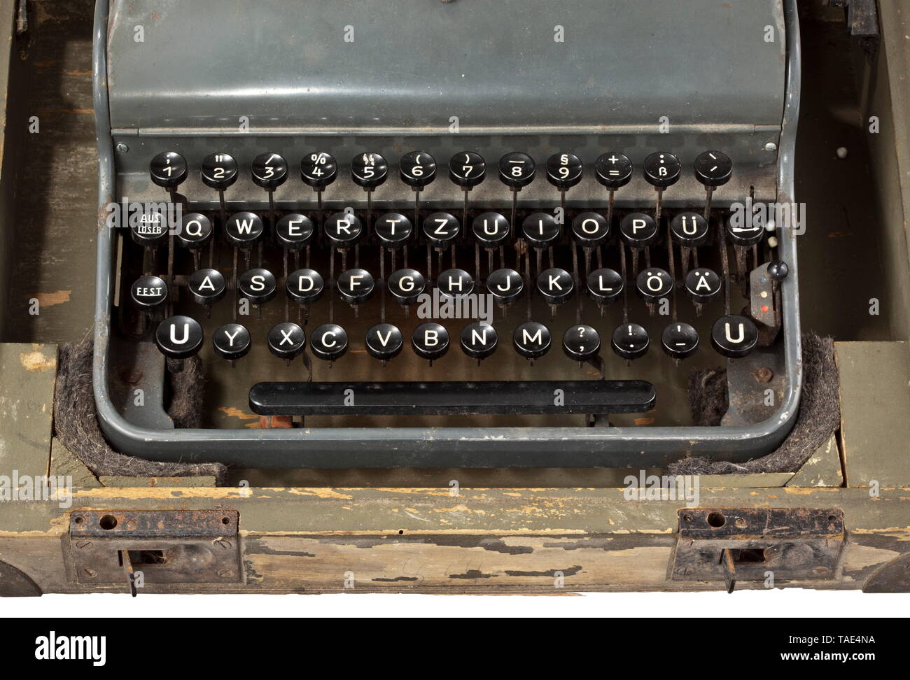 An SS service typewriter "Olympia Robust" with special SS-character ...