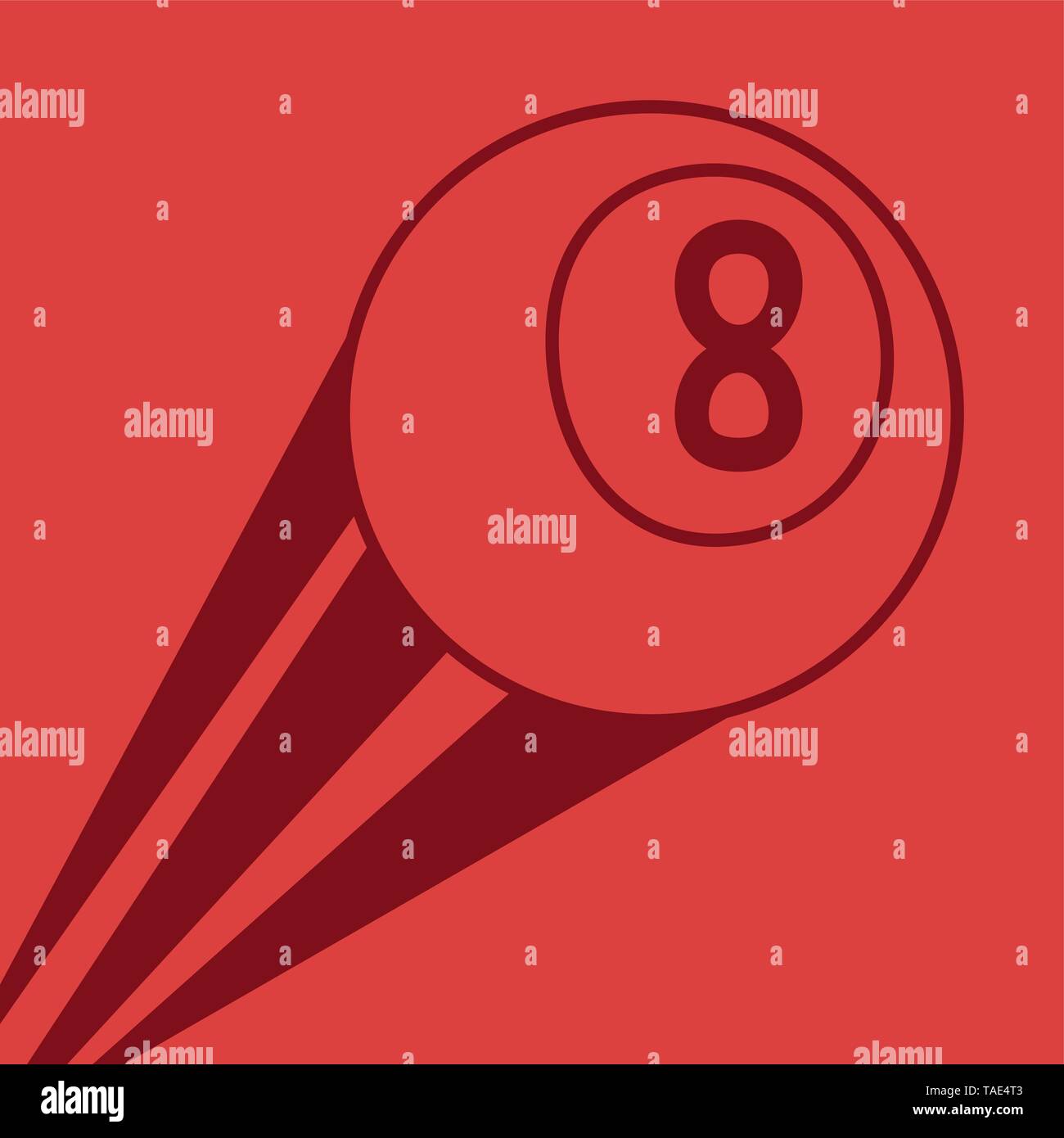 flying billiard ball sport vector illustration design Stock Vector ...