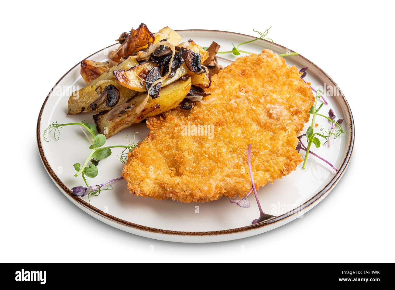 Veal schnitzel potato hi-res stock photography and images - Alamy