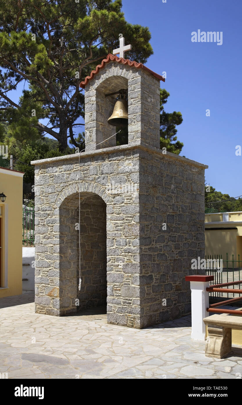 Monastery of Archangel Michael Panormitis on Symi island. Greece Stock ...
