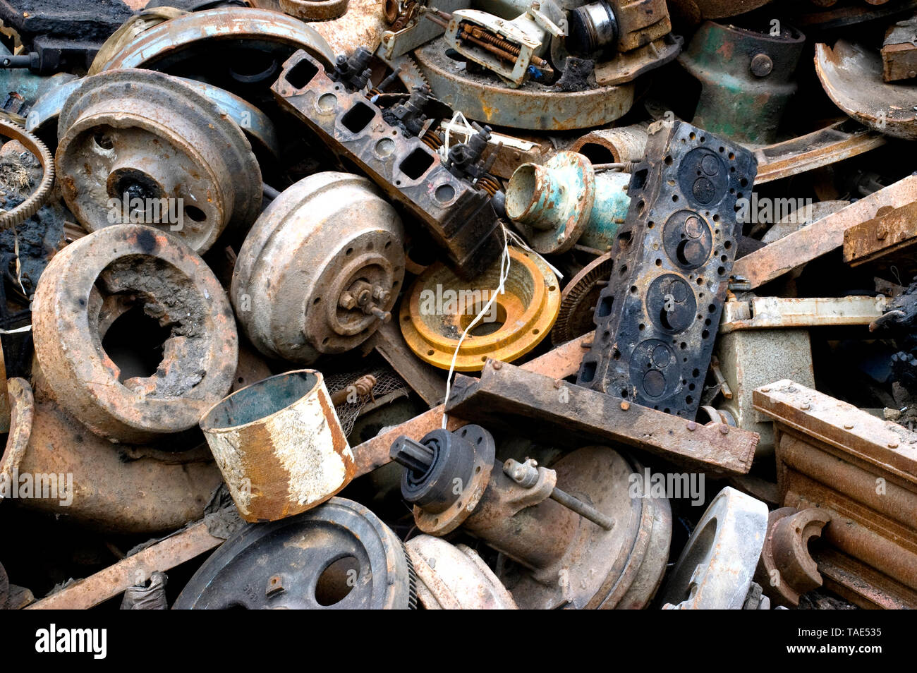 Iron and steel waste products Stock Photo - Alamy