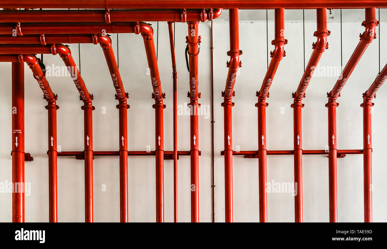 Red Pipe Ceiling High Resolution Stock Photography and Images - Alamy