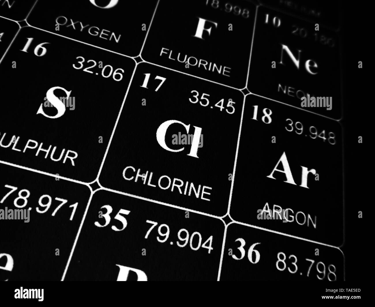 Periodic table of elements chlorine hi-res stock photography and images ...