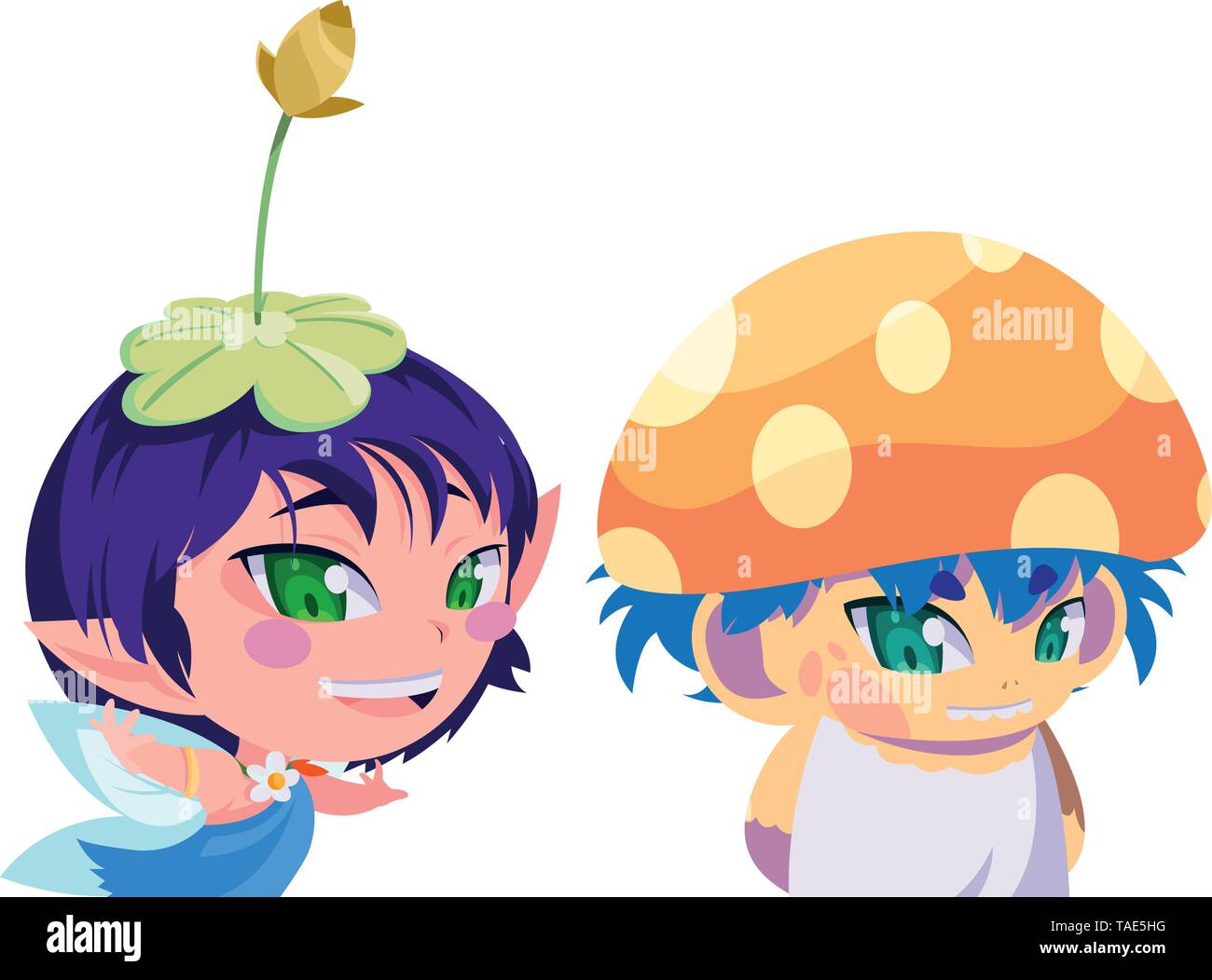 beautiful magic fairies characters vector illustration design Stock ...