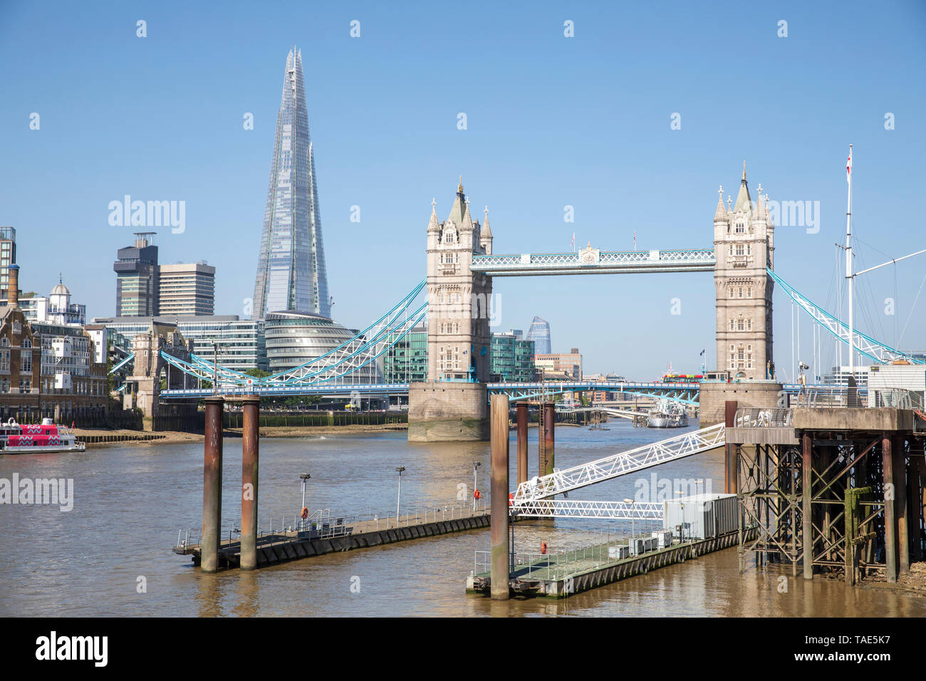 The Shard & Tower Bridge as seen from Wapping Stock Photo - Alamy