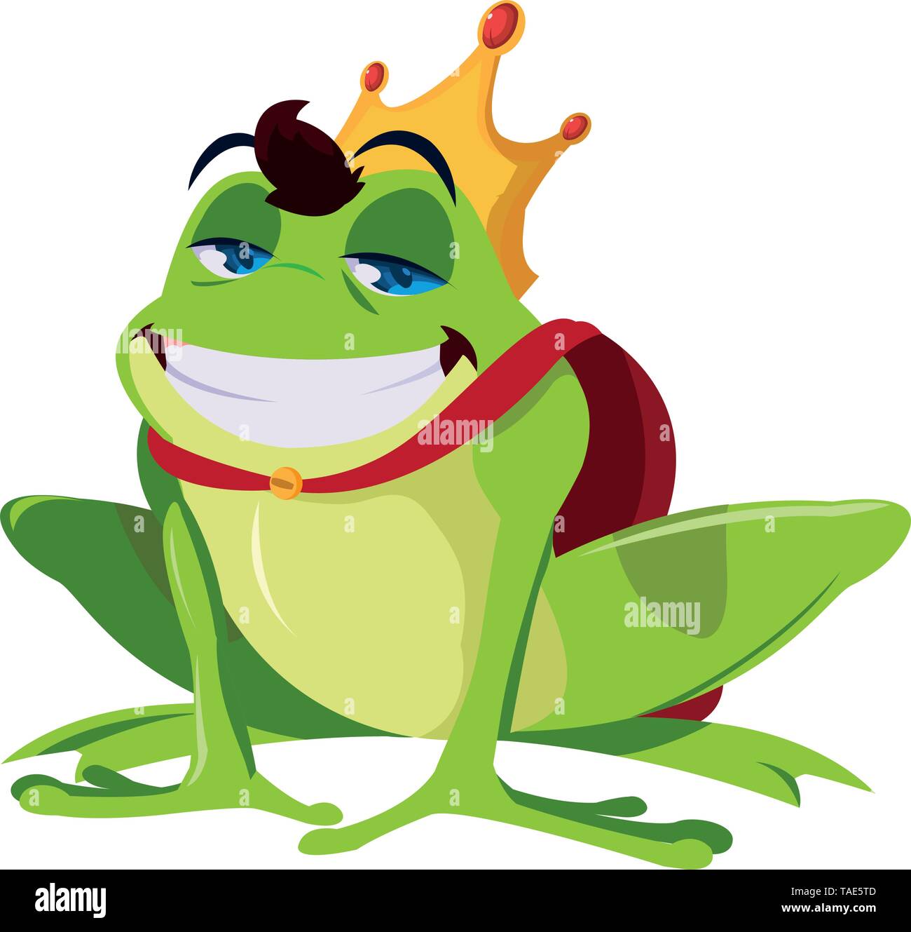 toad prince fairytale character vector illustration design Stock Vector ...