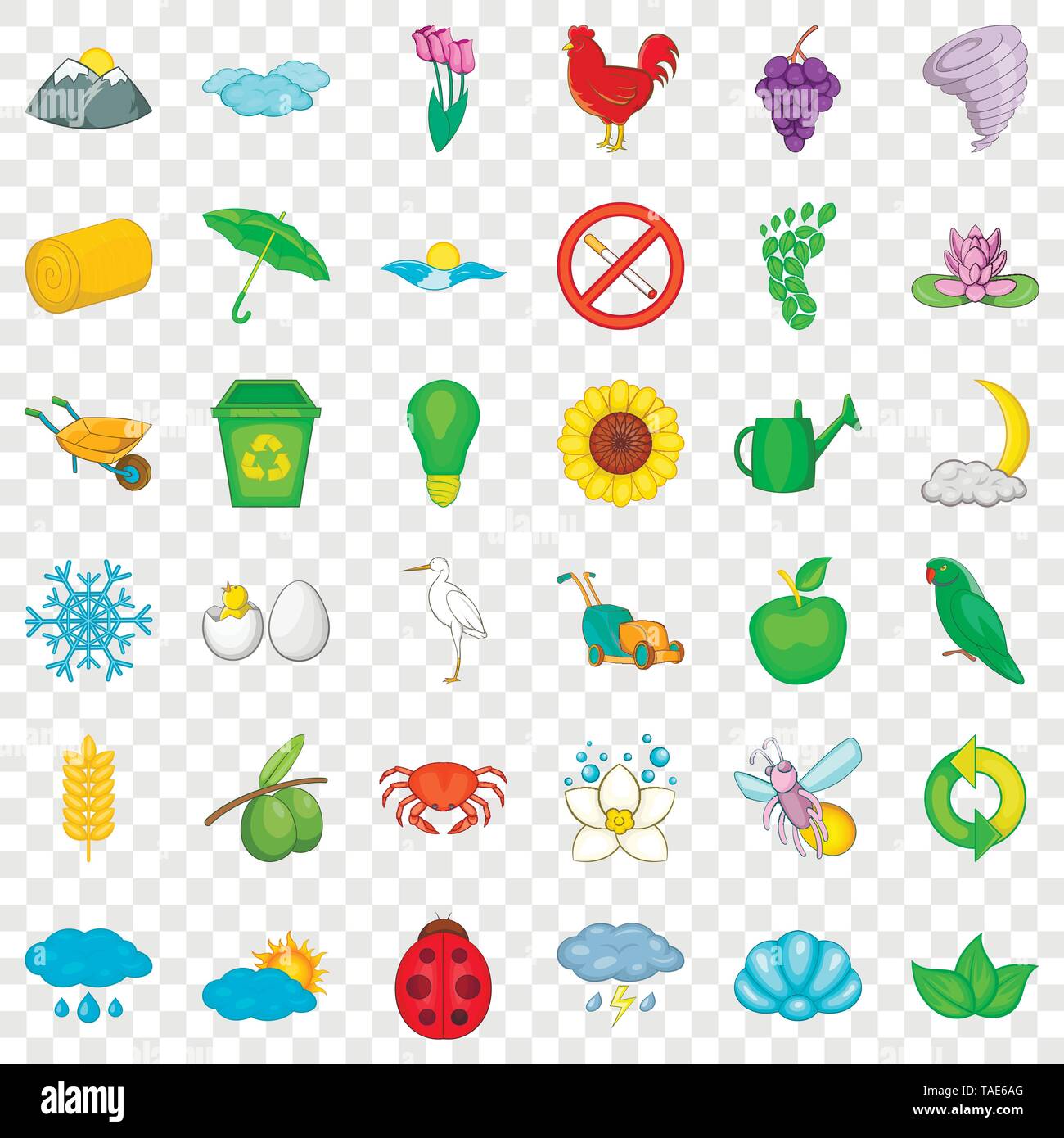 Planet icons set, cartoon style Stock Vector Image & Art - Alamy