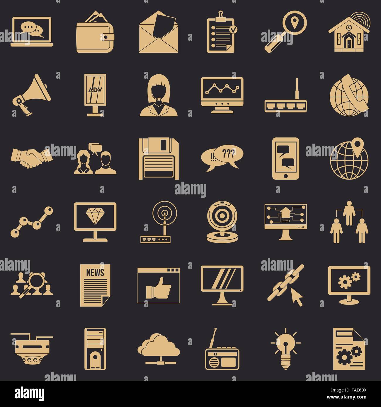 Radio operator black Stock Vector Images - Alamy