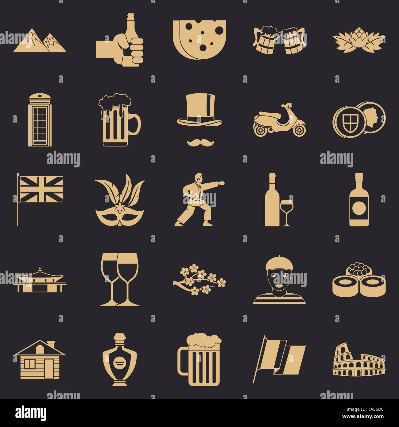 Rest zone icons set, simple style Stock Vector Image & Art - Alamy