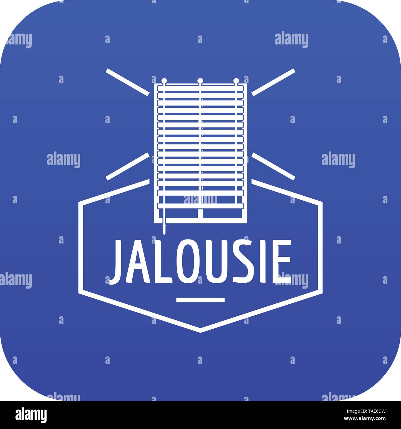Jalousie icon blue vector Stock Vector Image & Art - Alamy
