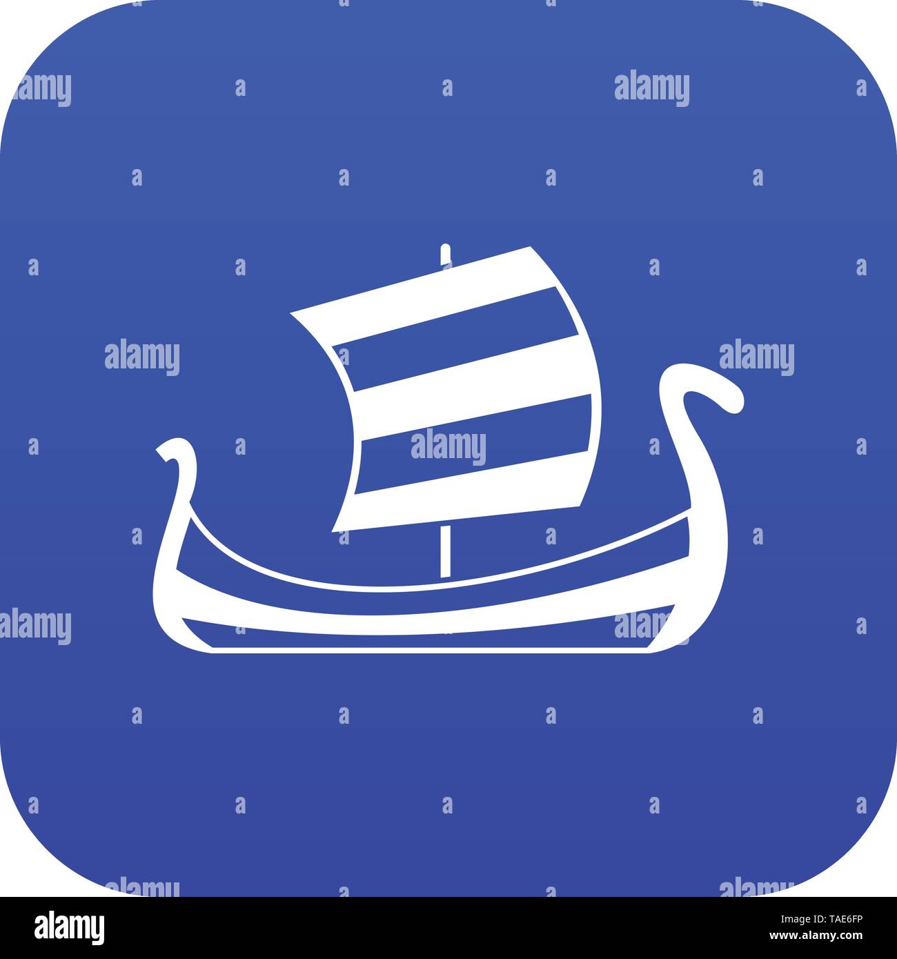 Medieval boat icon digital blue Stock Vector Image & Art - Alamy