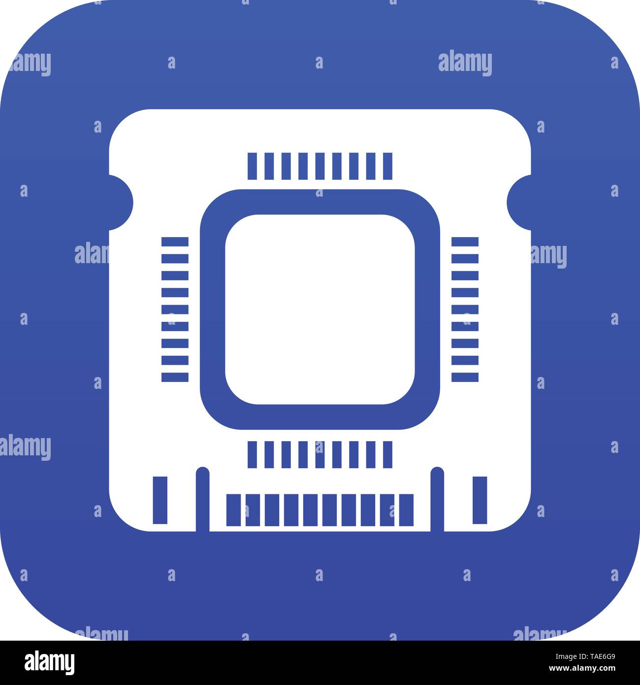 Component microchip icon blue vector Stock Vector Image & Art - Alamy