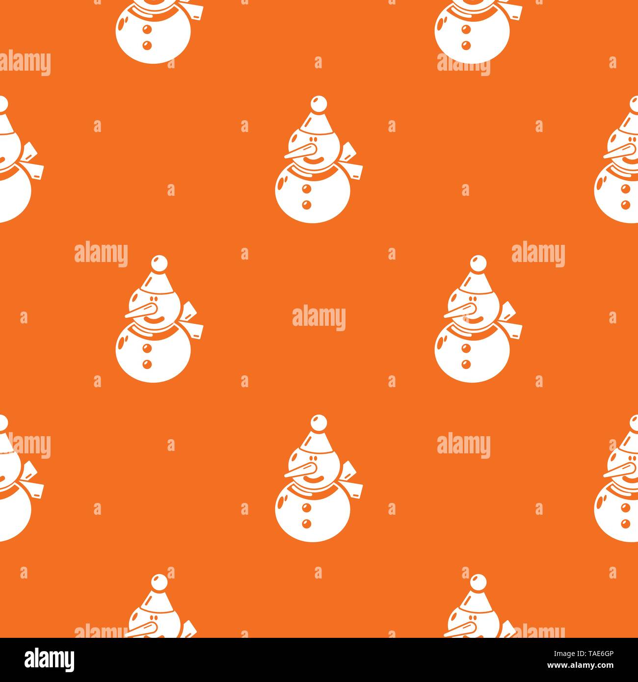 Snowman pattern vector orange Stock Vector Image & Art - Alamy