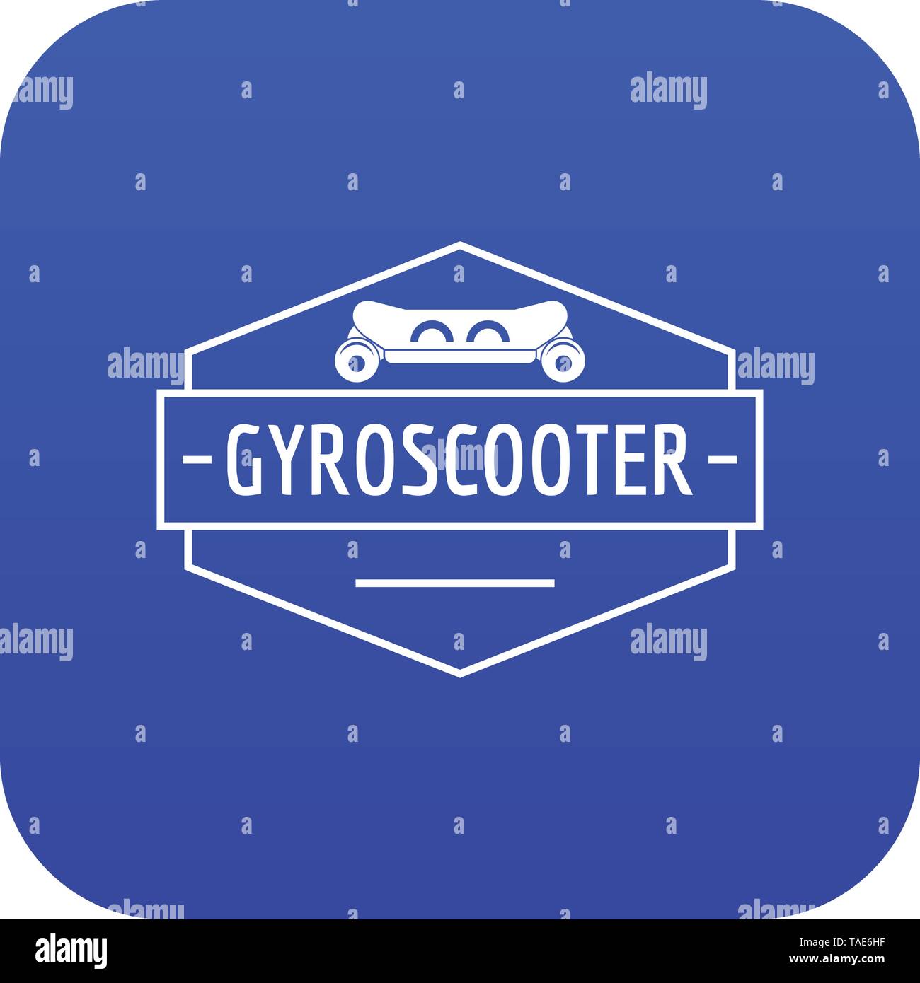 Battery gyro scooter icon blue vector Stock Vector Image & Art - Alamy