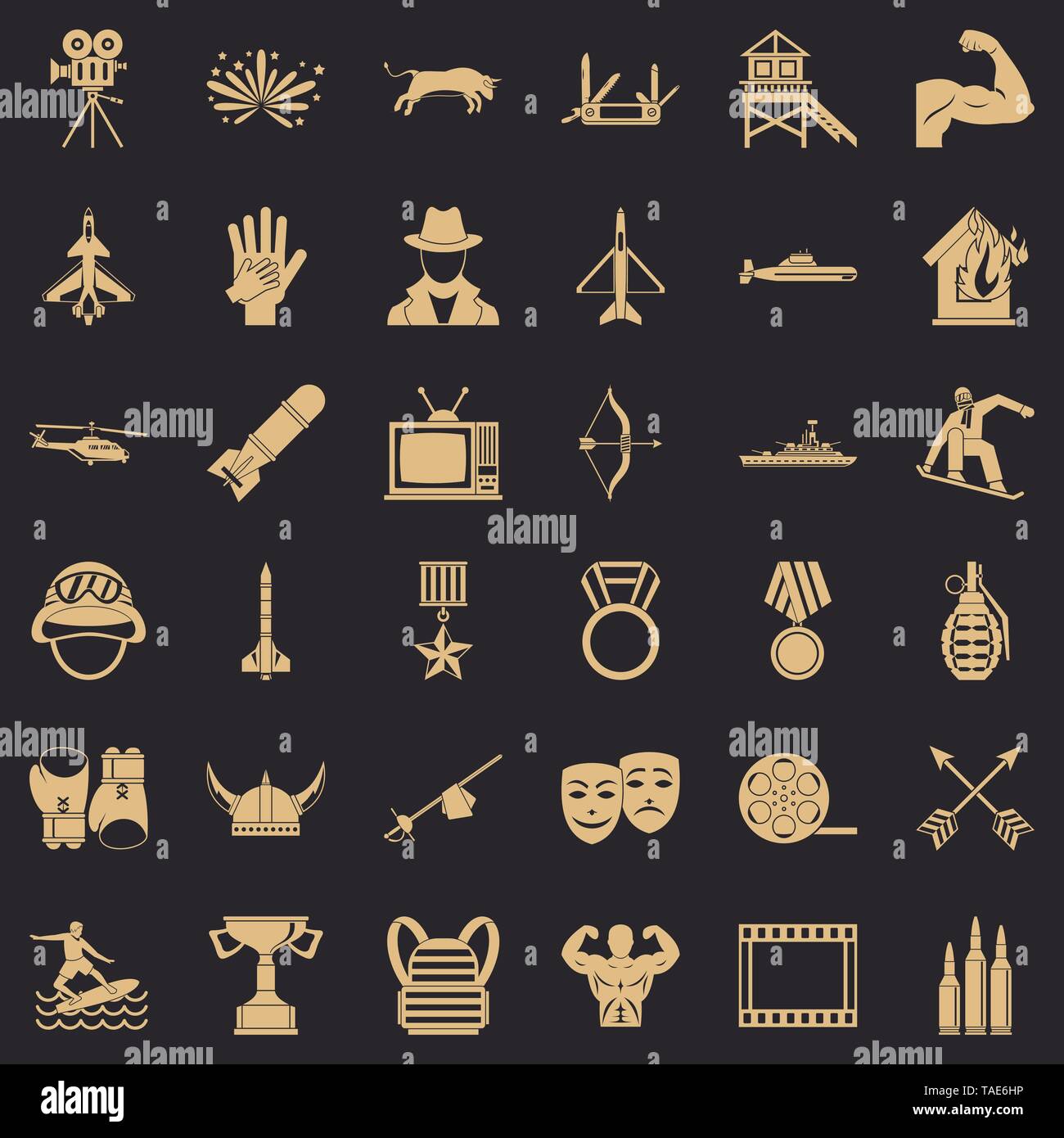 Plane icons set, simple style Stock Vector Image & Art - Alamy