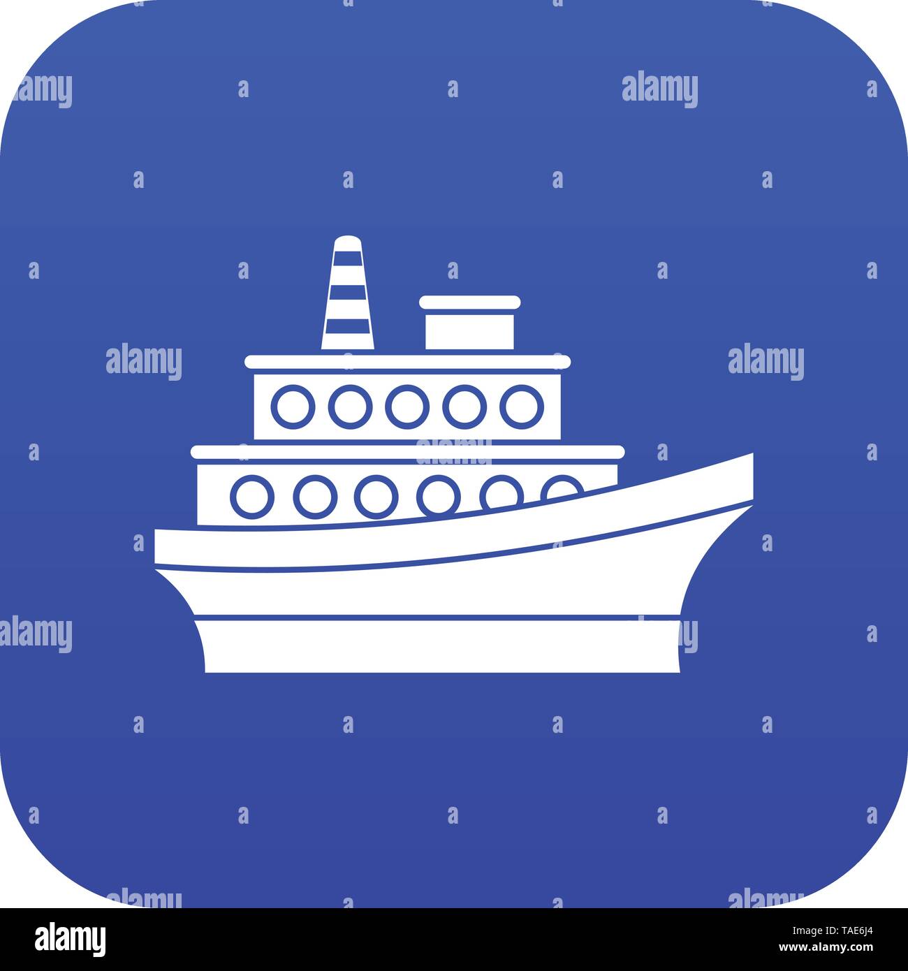 Big ship icon digital blue Stock Vector Image & Art - Alamy