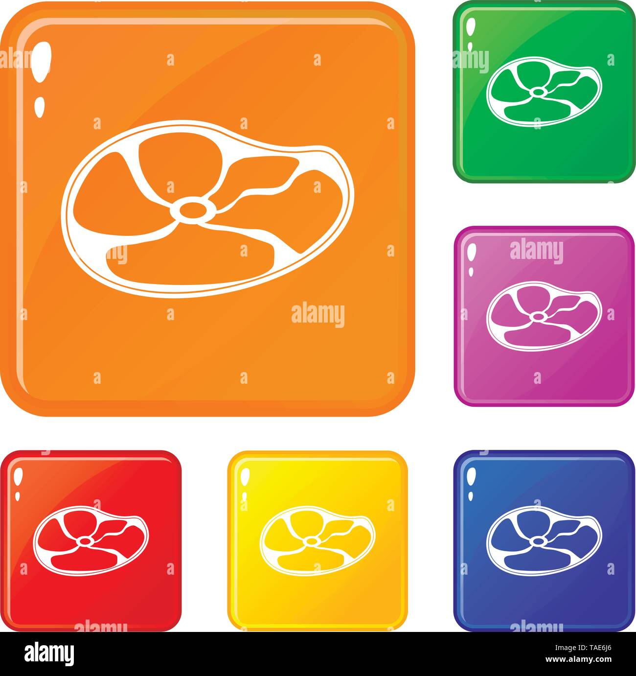 Steak icons set vector color Stock Vector Image & Art - Alamy