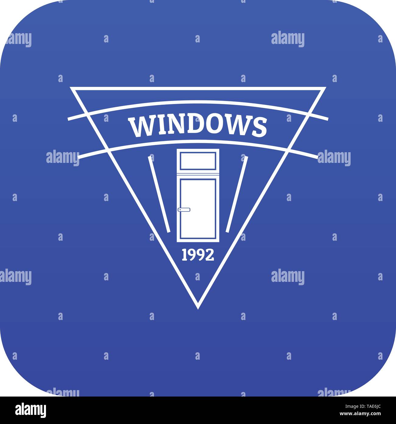 Square window icon blue vector Stock Vector Image & Art - Alamy
