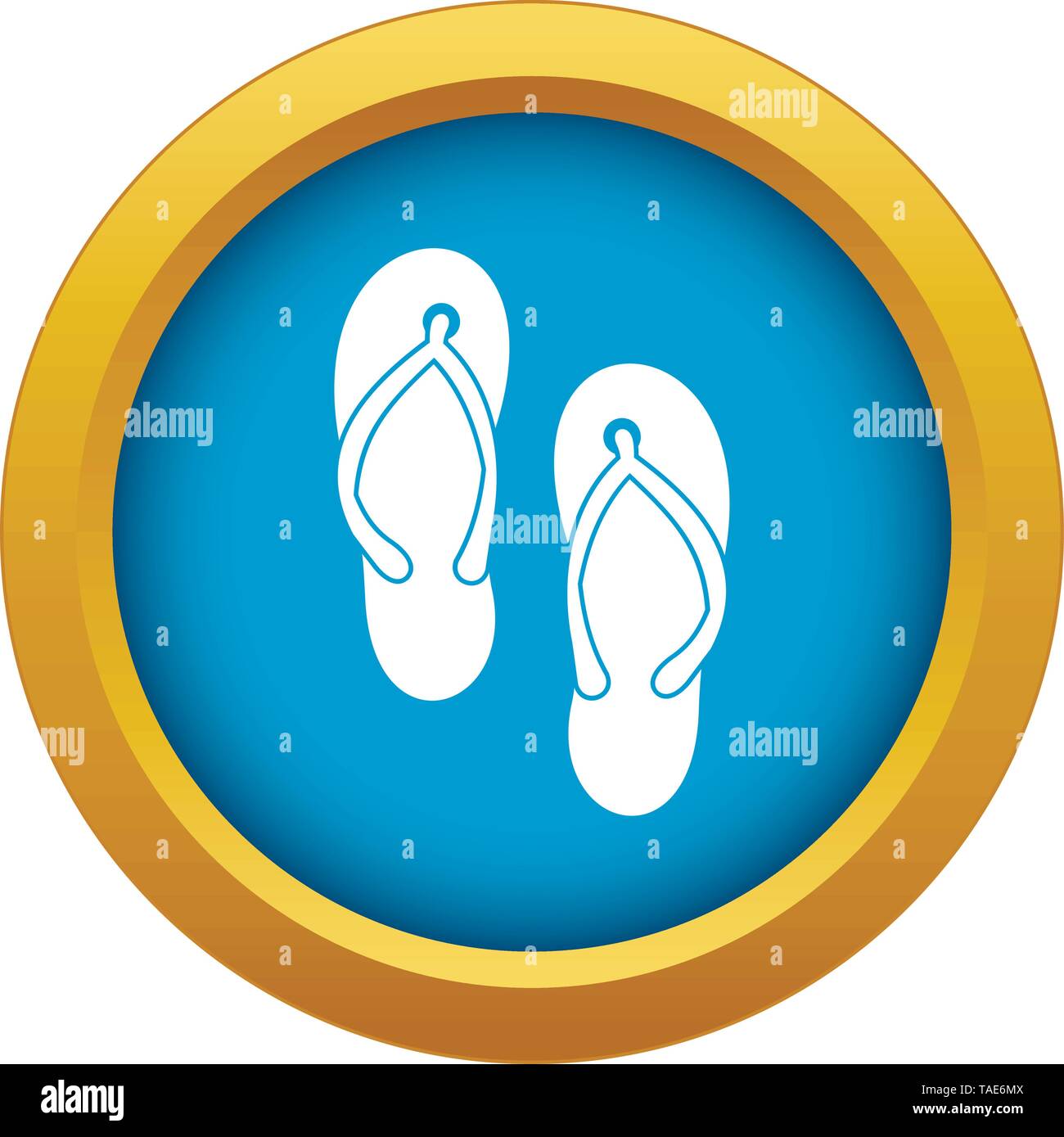 Beach thongs icon blue vector isolated Stock Vector Image & Art - Alamy