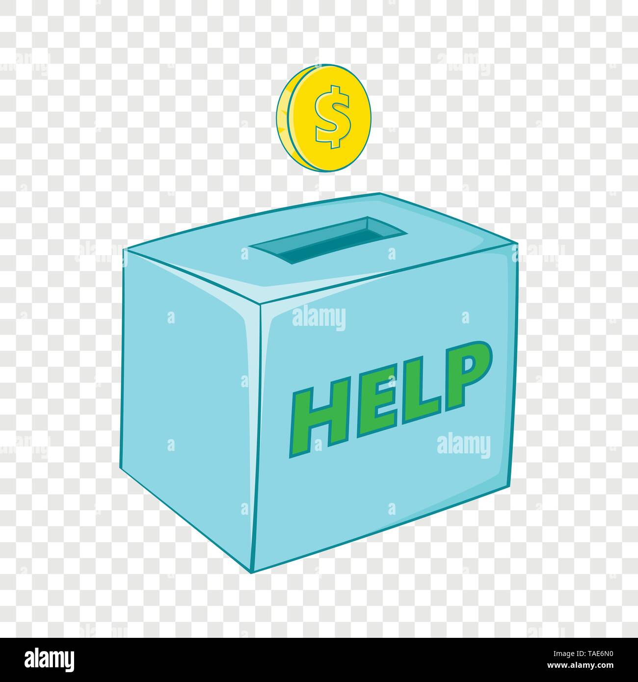 Donation box icon, cartoon style Stock Vector Image & Art - Alamy