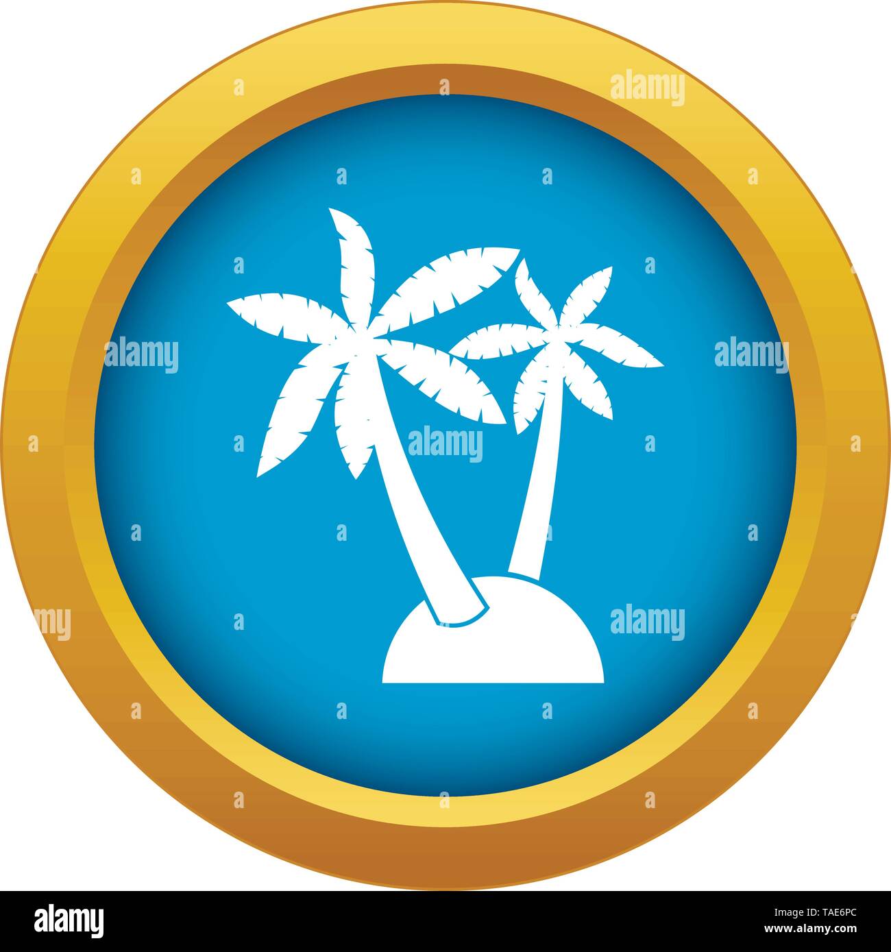 Palm trees icon blue vector isolated Stock Vector Image & Art - Alamy