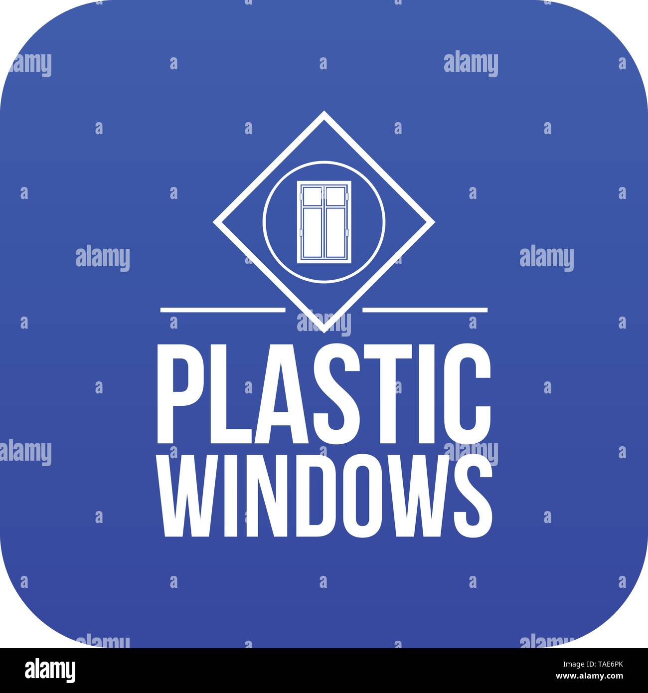 Plastic window icon blue vector Stock Vector Image & Art - Alamy