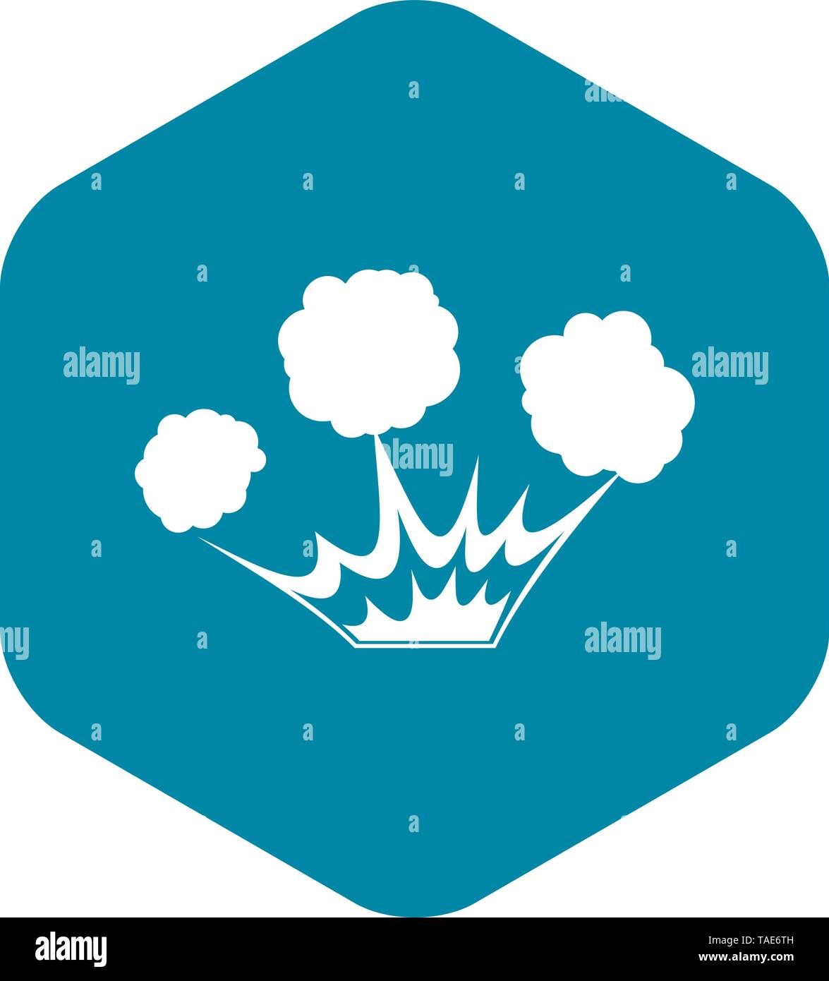 Explosion icon, simple style Stock Vector Image & Art - Alamy