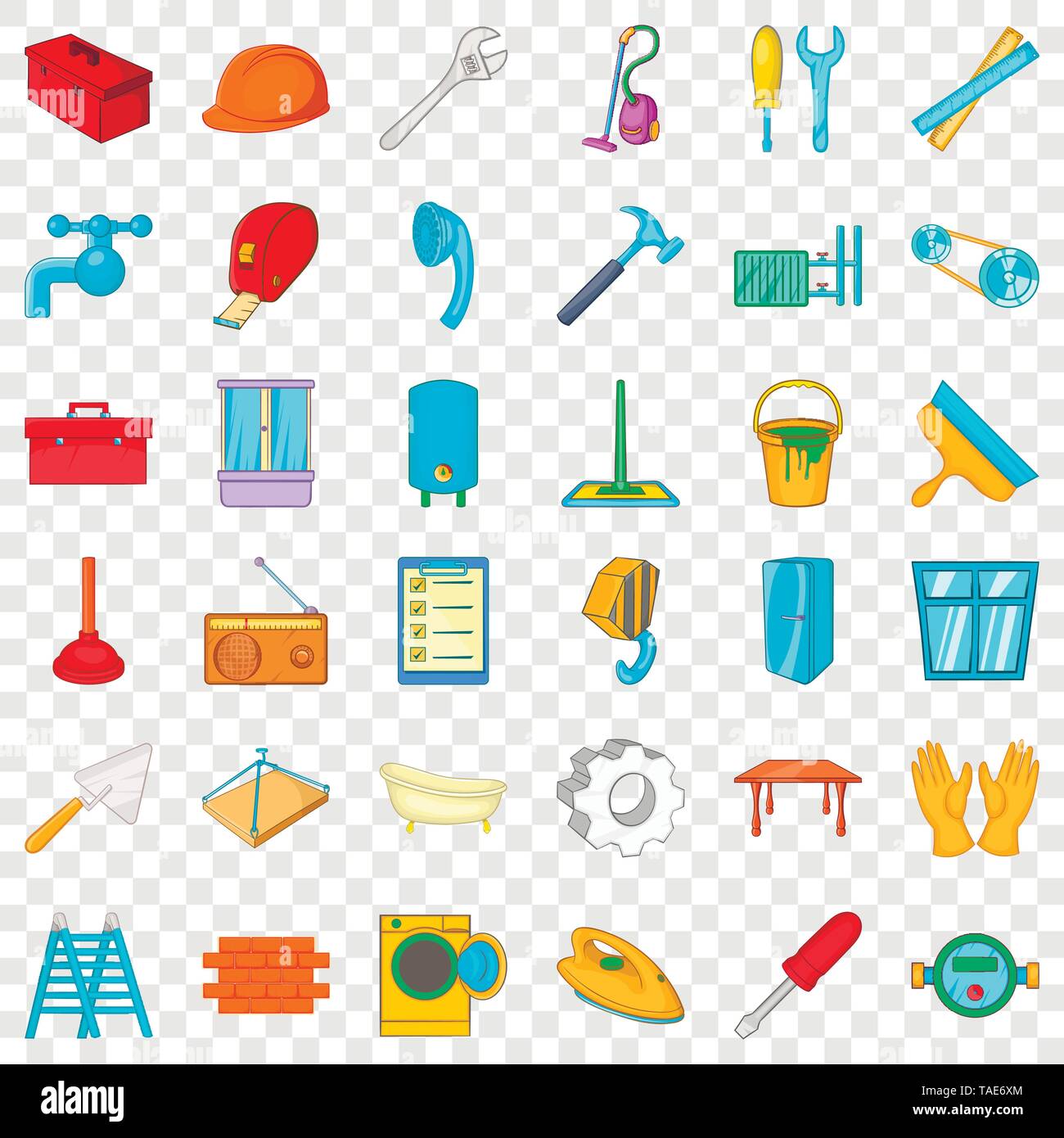 Screwdriver icons set, cartoon style Stock Vector Image & Art - Alamy