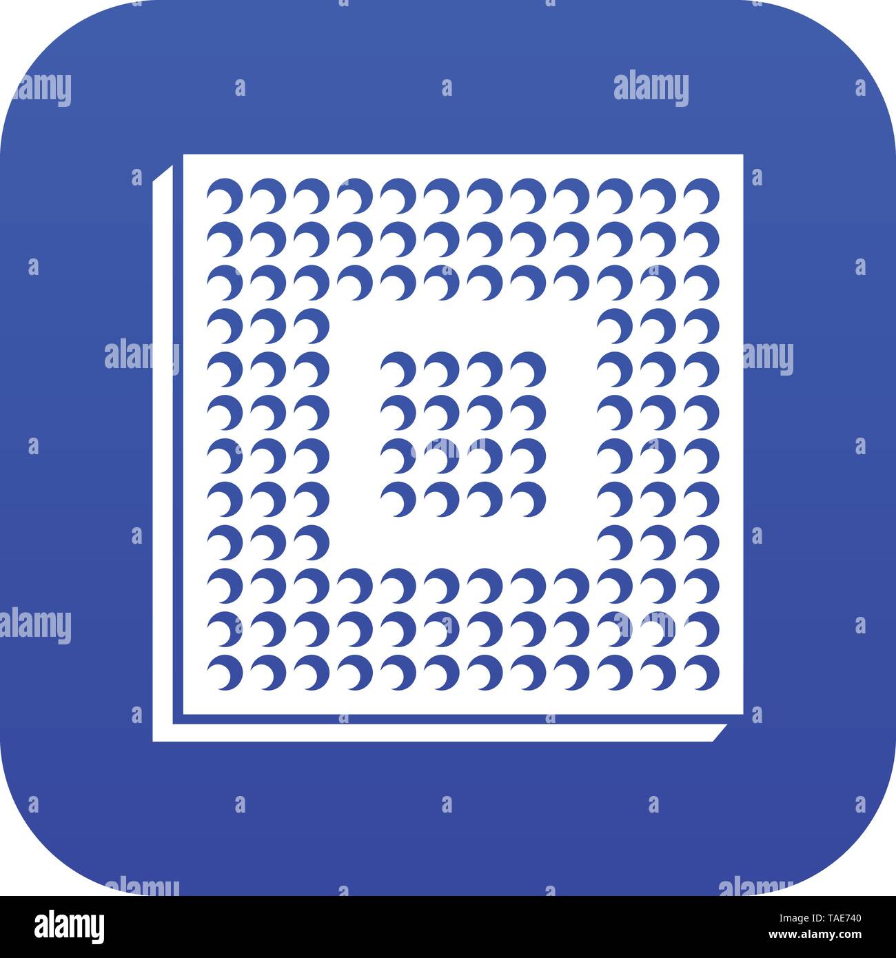 Industry microchip icon blue vector Stock Vector Image & Art - Alamy