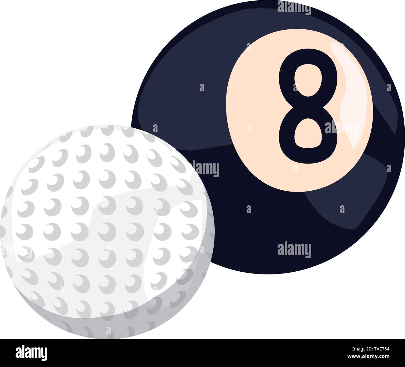 golf and billiards ball sport vector illustration design Stock Vector ...