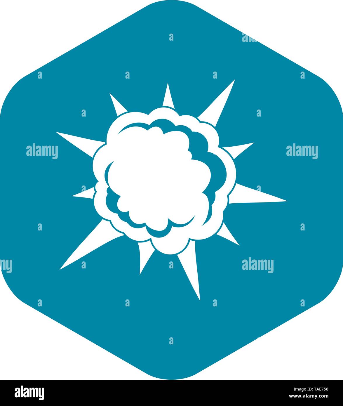 Powerful explosion icon, simple style Stock Vector Image & Art - Alamy