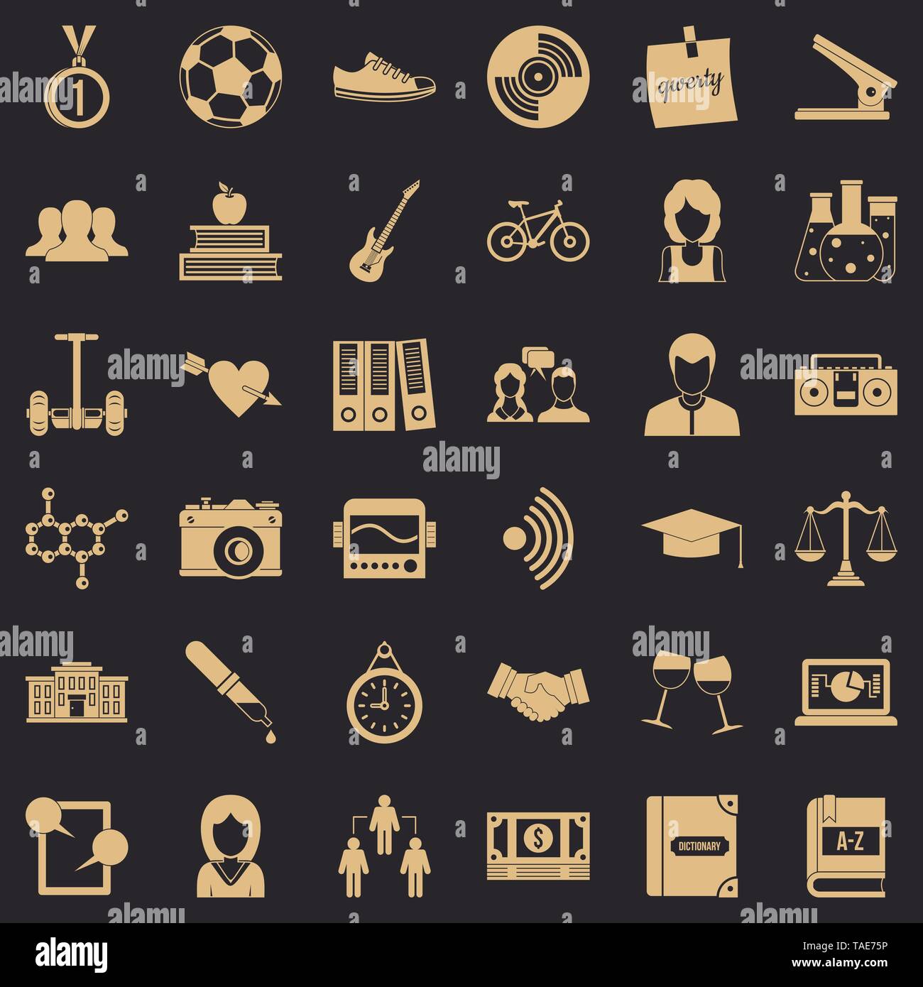 School book icons set, simple style Stock Vector Image & Art - Alamy