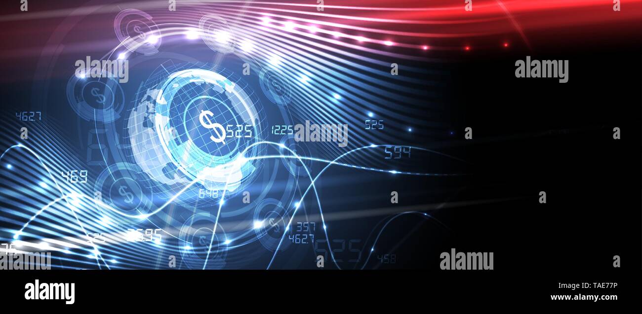 Abstract finance and business background with graph. world economic ...