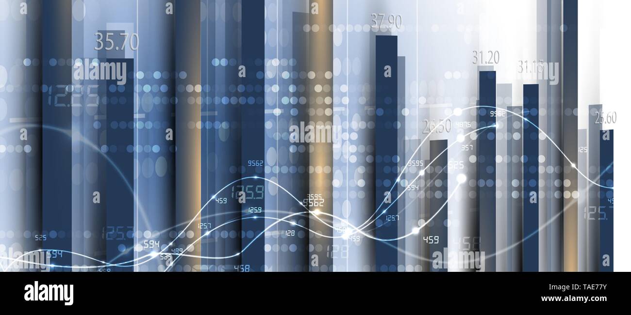 Abstract finance and business background with graph. world economic ...