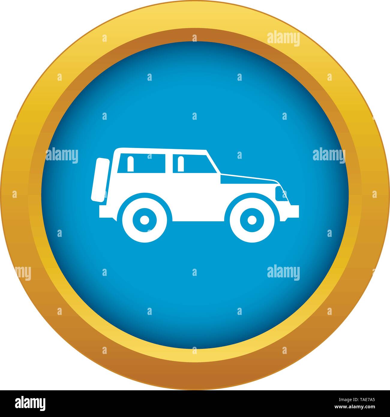 Jeep icon blue vector isolated Stock Vector Image & Art - Alamy