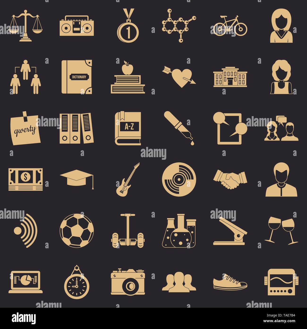 Pupil icons set, simple style Stock Vector Image & Art - Alamy