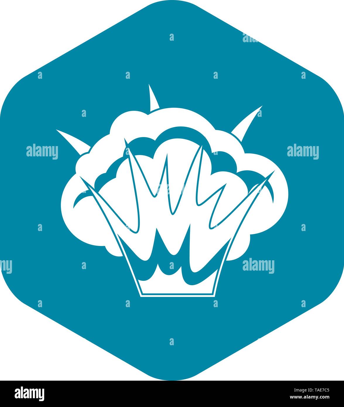 Projectile explosion icon, simple style Stock Vector Image & Art - Alamy